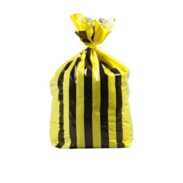 Land Fill Tiger Stripe Yellow Clinical Waste Sacks with 80L Capacity