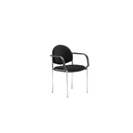 Coda Black Multi-purpose Stacking Chair w/ Arms